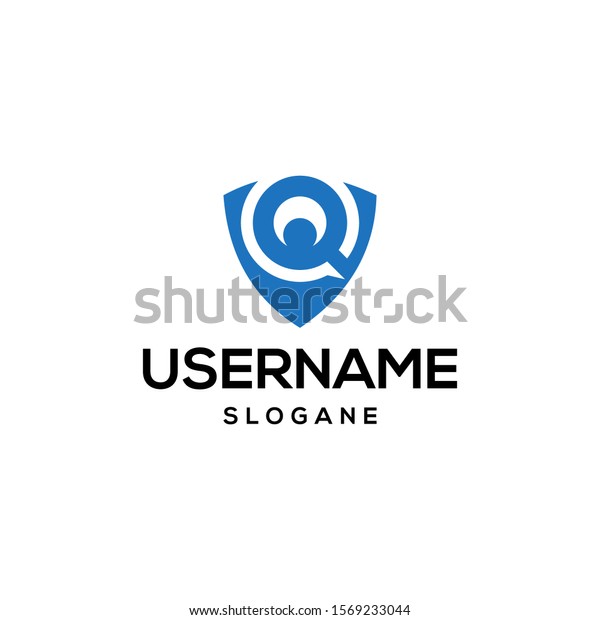 Security Logo Design Blue Vector Stock Vector (Royalty Free) 1569233044 ...