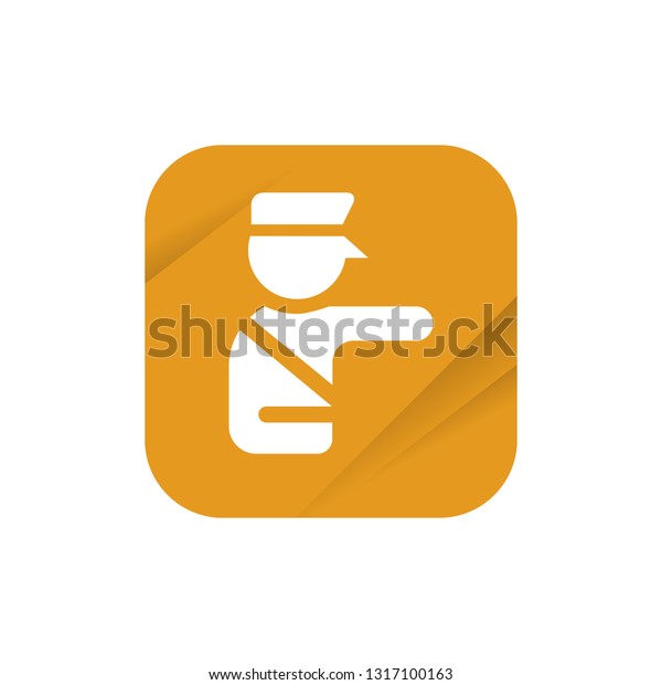 Security Officer App Icon Stock Vector (Royalty Free) 1317100163 ...