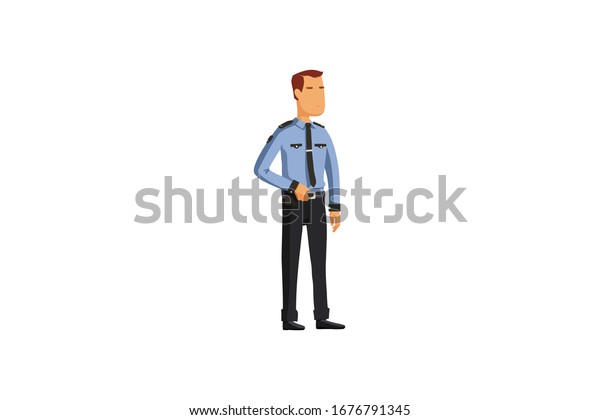 Security Officer Vector Object Airport Illustration Stock Vector ...