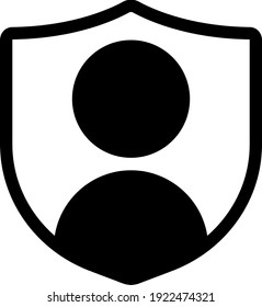 Security Person Emblem Icon Isolated Vector Stock Vector (Royalty Free ...