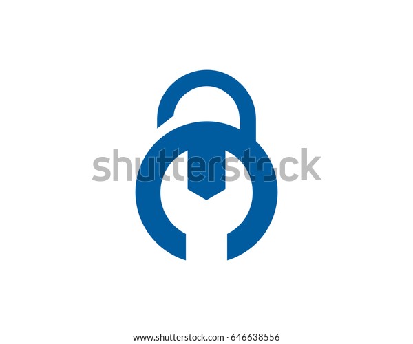 Security Repair Lock Icon Logo Design Stock Vector (Royalty Free ...