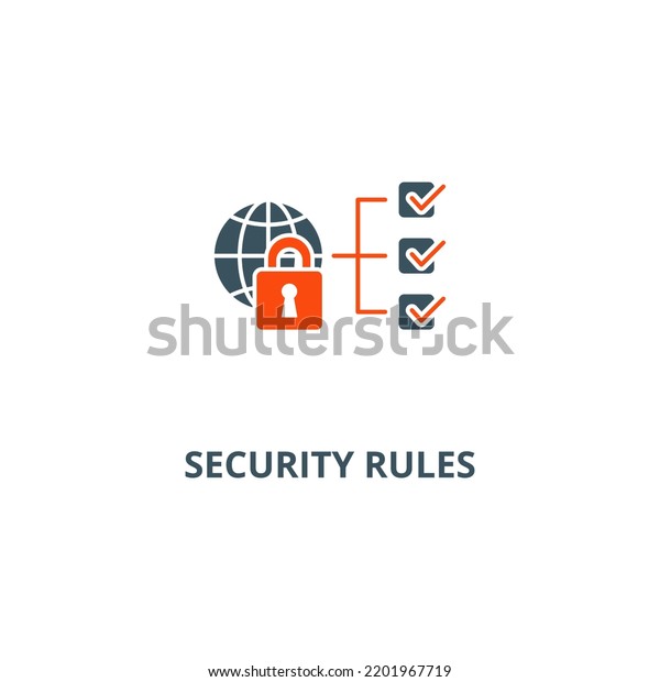Security Rules Icon Vector Illustration Concept Stock Vector (Royalty ...