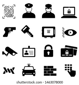 Security Safety Crime Icon Set Stock Vector (Royalty Free) 1463078000