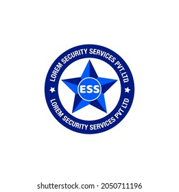 Security Services Logo Star Icon Ess Stock Vector (Royalty Free ...