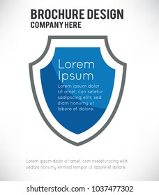 Security Shield Protected Icon Silhouette Vector Stock Vector (Royalty ...
