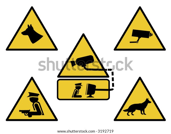 Security Signs Guard Dogs Cctv Camera Stock Vector (Royalty Free) 3192719 Security Signs Guard Dogs Cctv Camera Stock Vector (Royalty Free) 3192719