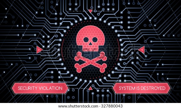 Security Violation Infographical Concept Graphic Design Stock Vector ...