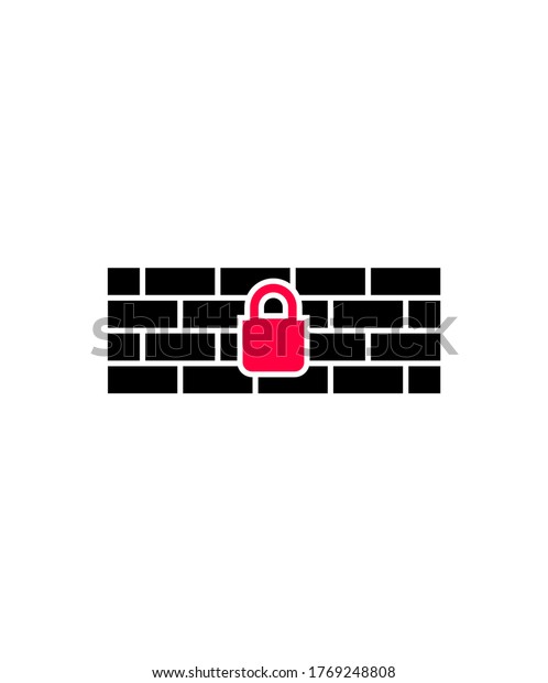 Security Wall Iconvector Best Flat Icon Stock Vector (Royalty Free ...