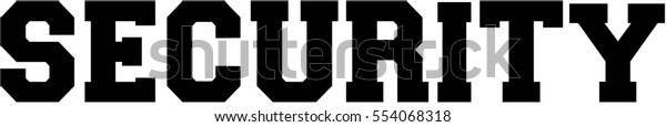 Security Word College Font Stock Vector (Royalty Free) 554068318
