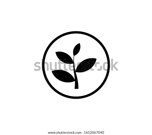 Seed Plant Icon Circular Frame Sprout Stock Vector (Royalty Free ...