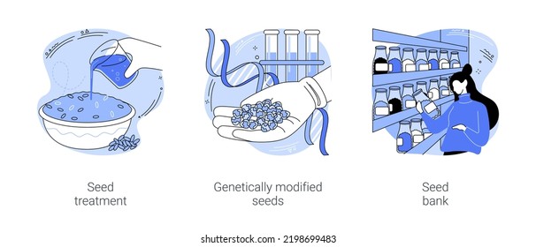 Seed Treatment Modification Isolated Cartoon Vector Stock Vector ...