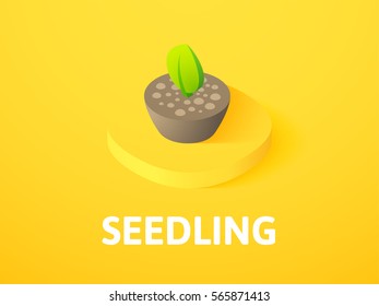 Seedling Icon Vector Symbol Flat Isometric Stock Vector (Royalty Free ...