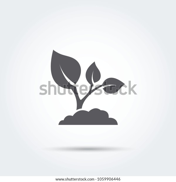 Seedling Process Seed Icon Silhouette Vector Stock Vector (Royalty Free ...