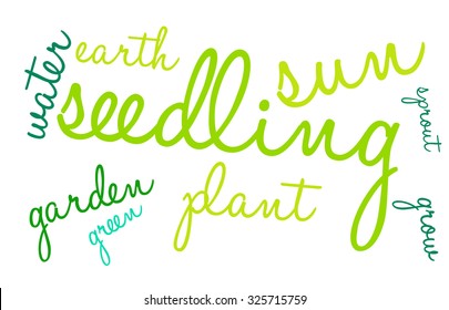 Seedling Word Cloud On White Background Stock Vector (Royalty Free ...