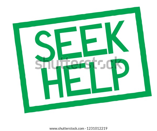 Seek Help Stamp On White Background Stock Vector (Royalty Free ...