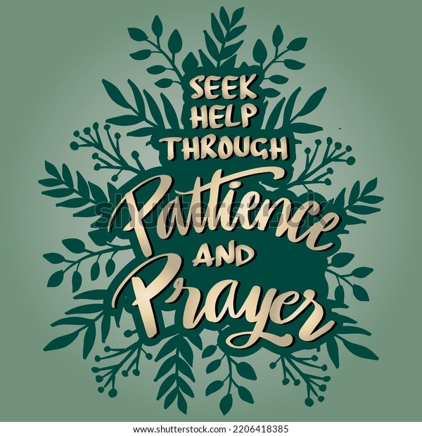 Seek Help Through Patience Prayer Hand Stock Vector (Royalty Free ...