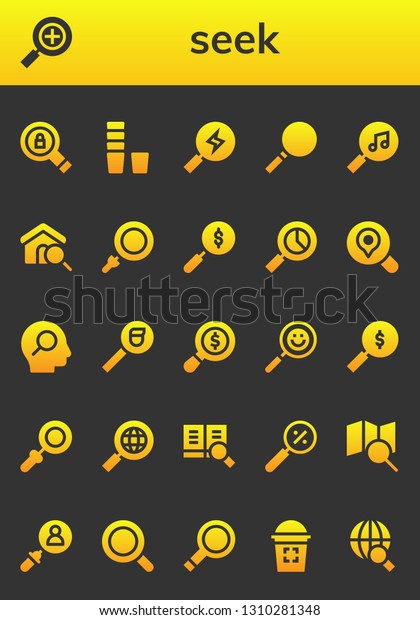 Seek Icon Set 26 Filled Seek Stock Vector (Royalty Free) 1310281348 ...