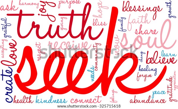 Seek Word Cloud On White Background Stock Vector (Royalty Free ...