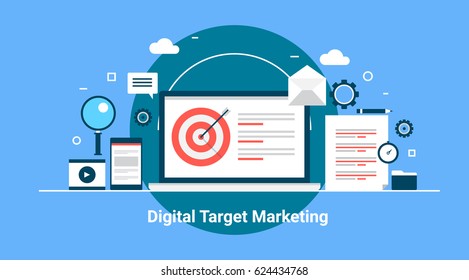 Segmentation Marketing Targeting Potential Customers Modern Stock ...