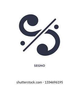 Segno Icon Simple Element Illustration Music Stock Vector (Royalty Free ...