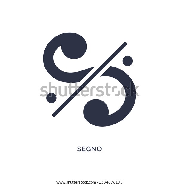Segno Icon Simple Element Illustration Music Stock Vector (Royalty Free ...