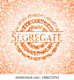 Segregate Orange Mosaic Emblem Background Stock Vector (Royalty Free ...