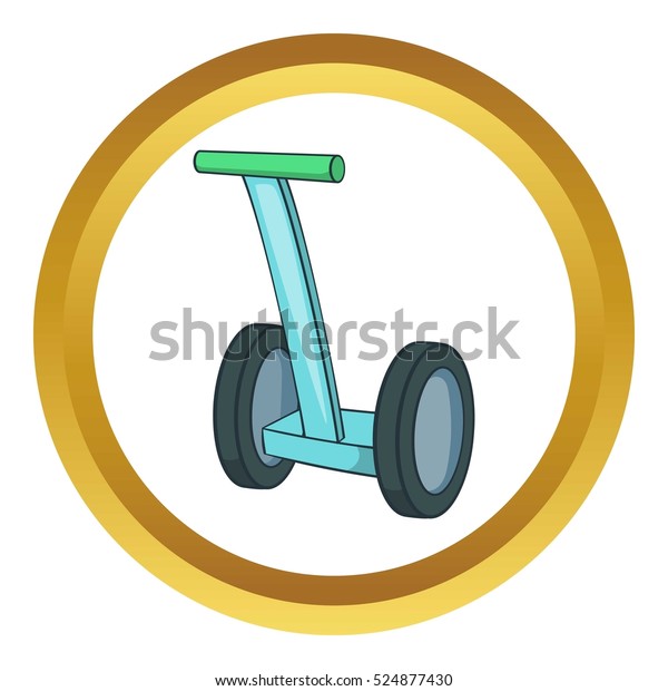 Segway Vector Icon Golden Circle Cartoon Stock Vector (Royalty Free ...