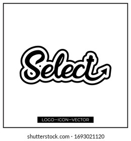 Select Text Icon Design Black Color Stock Vector (Royalty Free ...