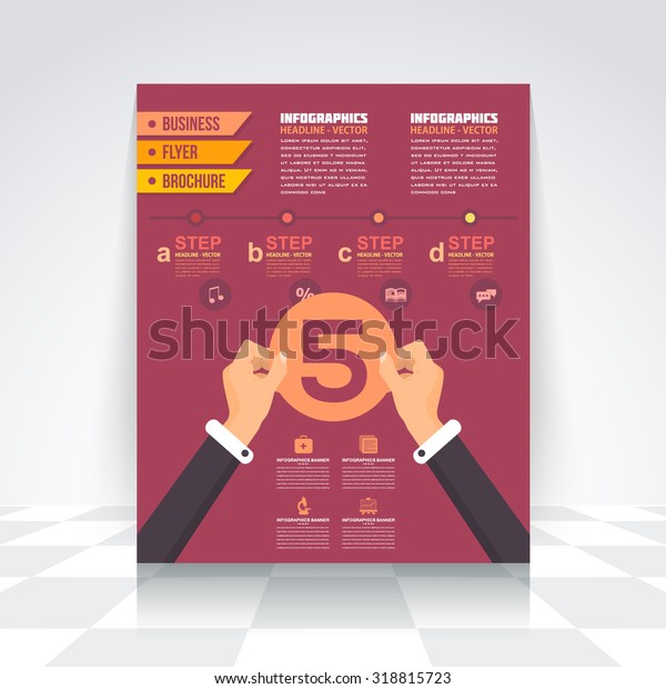 Selection Infographics Design Brochure Cover Flyer Stock Vector ...