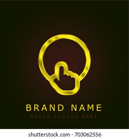 Selection Tool Golden Metallic Logo Stock Vector (Royalty Free ...