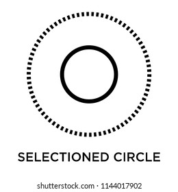 Selectioned Circle Icon Vector Isolated On Stock Vector (Royalty Free) 1144017902 | Shutterstock