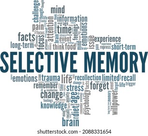 Selective Memory Vector Illustration Word Cloud Stock Vector (Royalty ...
