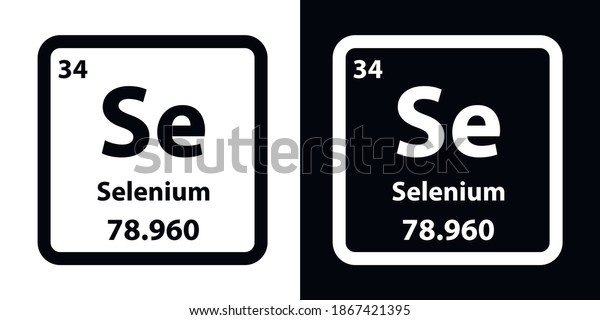 Icono de elemento químico Selenium Se.: vector de stock (libre de ...