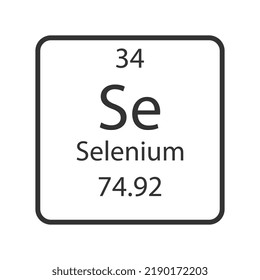 Selenium Symbol Chemical Element Periodic Table Stock Vector (Royalty ...