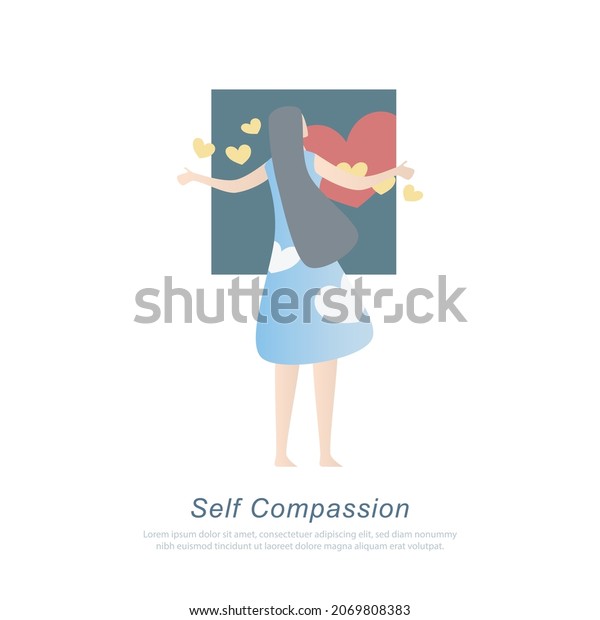 Self Care Self Compassion Conceptpower Being Stock Vector (Royalty Free ...