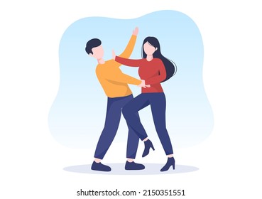 Self Defense Practice Martial Arts Training Stock Vector (Royalty Free ...