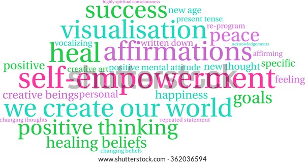 Self Empowerment Word Cloud On White Stock Vector (Royalty Free ...
