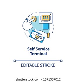 Self Service Terminal Concept Icon Customeroperated Stock Vector ...