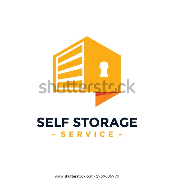 Self Storage Service Logo Design Template Stock Vector (Royalty Free ...