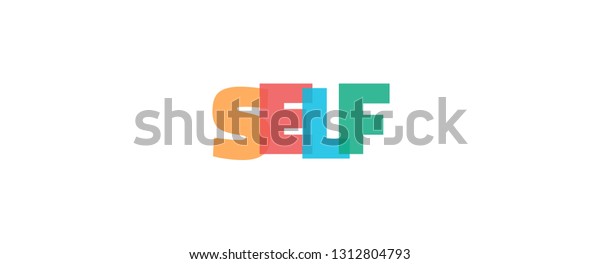 Self Word Concept Self On White Stock Vector (Royalty Free) 1312804793 ...