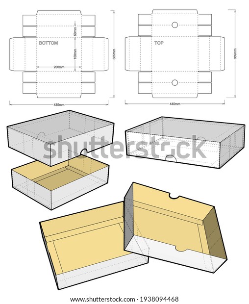 Selfassembling Folding Box Ease Assembly No Stock Vector (Royalty Free ...