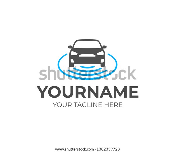 Selfdriving Vehicle Logo Design Autonomous Car Stock Vector (Royalty ...