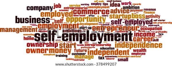 Selfemployment Word Cloud Concept Vector Illustration Stock Vector ...