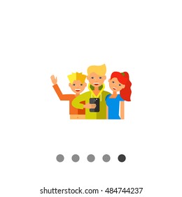 Group People Taking Selfie Photo Icon Stock Vector (Royalty Free) 657438052