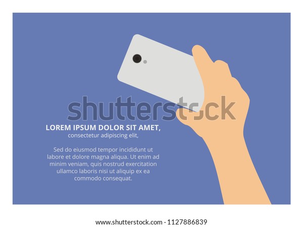 Selfie Phone Back Camera Stock Vector (Royalty Free) 1127886839 ...