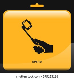 Selfie Stick Phone Icon Vector Illustration Stock Vector (Royalty Free ...