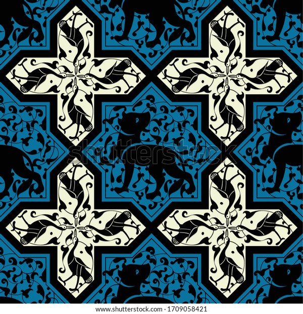 Seljukturkish Style Pattern Old Design Stock Vector (Royalty Free ...