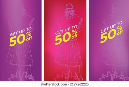 Sell Banner Template Design Modern Blurred Stock Vector (Royalty Free ...