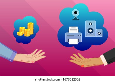 27 Seller hand printer vector Images, Stock Photos & Vectors | Shutterstock
