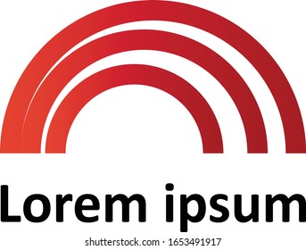 Semi Circle Brand Logo Vector Deisgn Stock Vector (Royalty Free ...